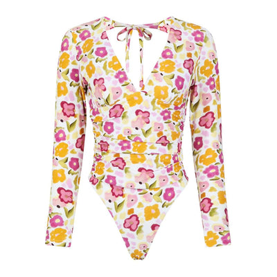 Malibu Surf Suit - Muted Flora – Sienna Swim